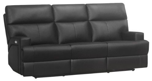Mazin Furniture Sethos Black Power Reclining Sofa | Kondolas Furniture ...