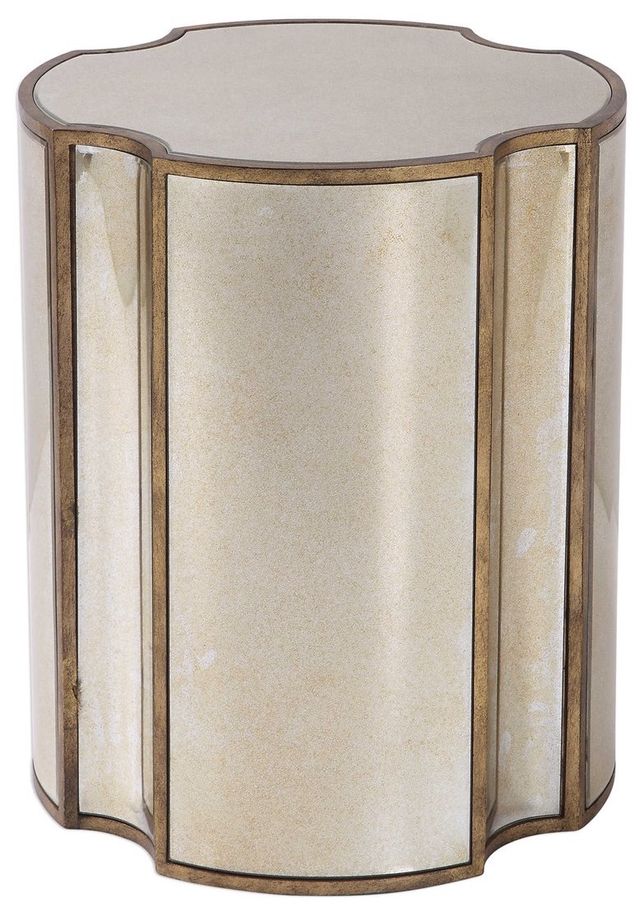 Uttermost® Harlow Antique Mirror Accent Table with Antique Brass Accents | Harris Furniture ...
