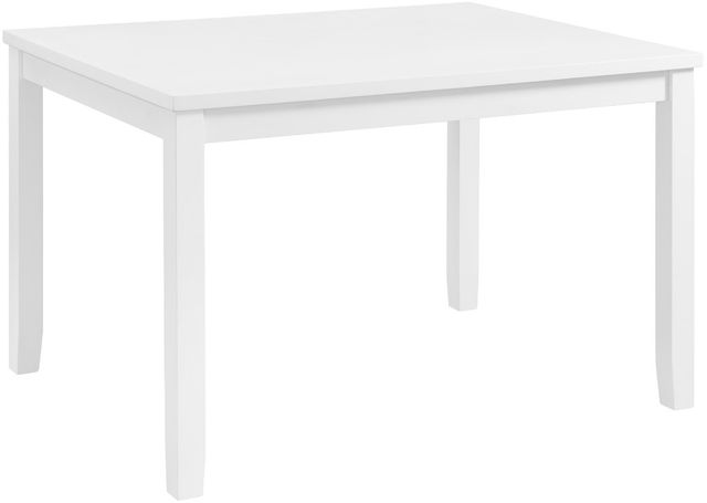 Elements International Kona White Rectangular Dining Table | Lafferty's ...