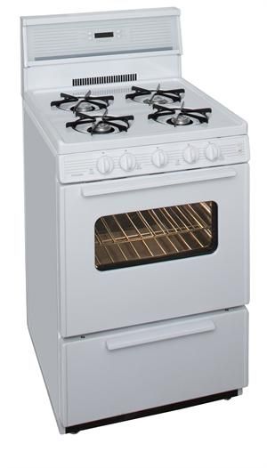 Premier Peerless 24" White Freestanding Gas Range | Myers Appliance