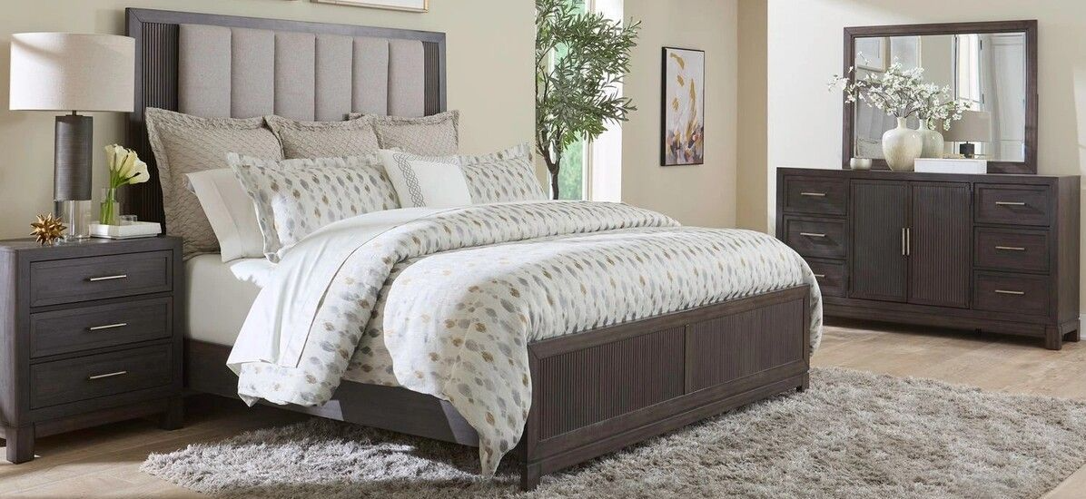 Liberty Furniture Modern Edge 4 Piece Brown Gray Queen Bedroom Set