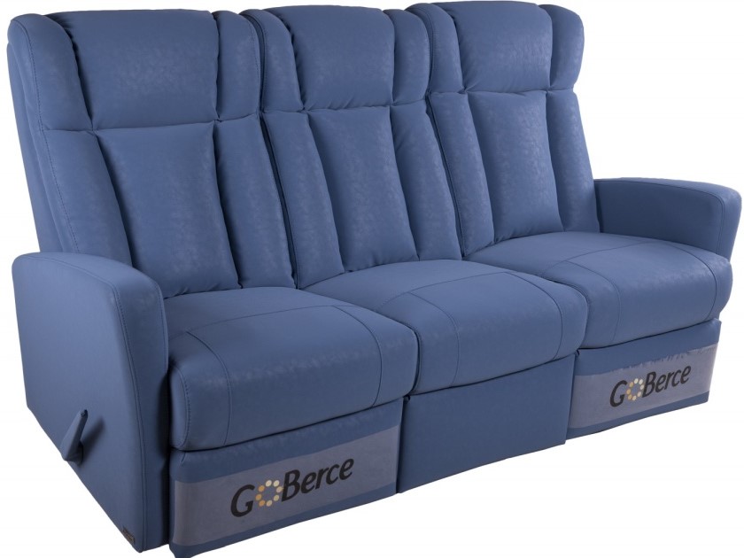 Blue reclining loveseat store