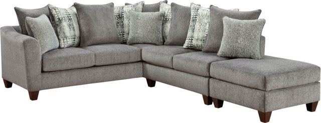 Affordable Furniture 3-Piece Tori Slate Sectional | Jacksonville, NC