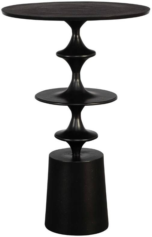 Uttermost® Flight Satin Black/Textured Black Accent Table | The ...