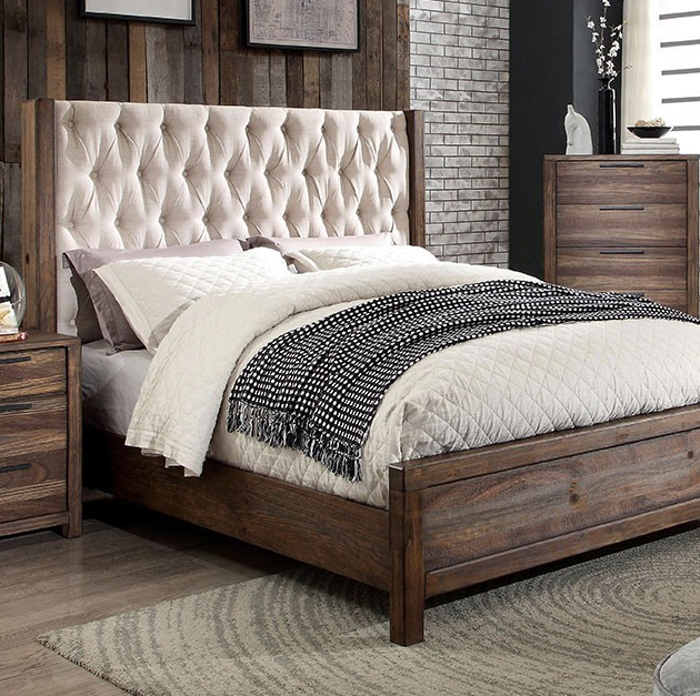 Furniture of America Hutchinson Rustic Natural Tone California King Bed