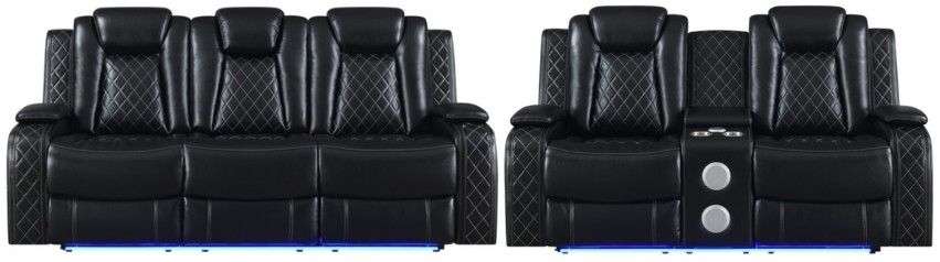 New Classic® Home Furnishings Orion II 2-Piece Black Power Reclining ...