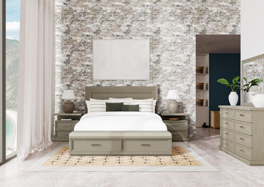 Riverside Furniture Cascade 3-Piece Dovetail Queen Storage Panel ...