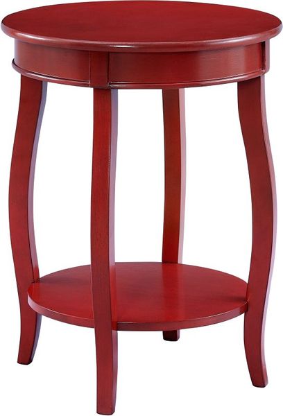 Powell® Red Round End Table | Colder's | Milwaukee Area