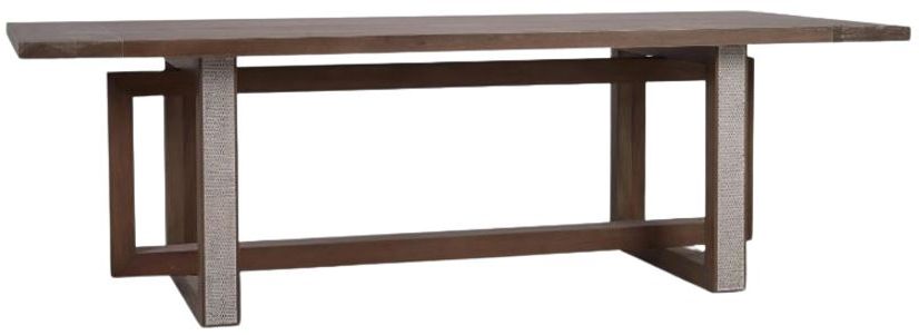 Bramble Customizable Tate 96" Dining Table with Rattan Accent ...