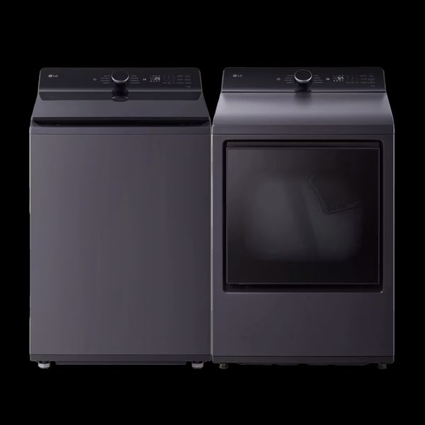 LG Matte Black Top Load Washer & Electric Dryer Laundry Pair | Famous ...