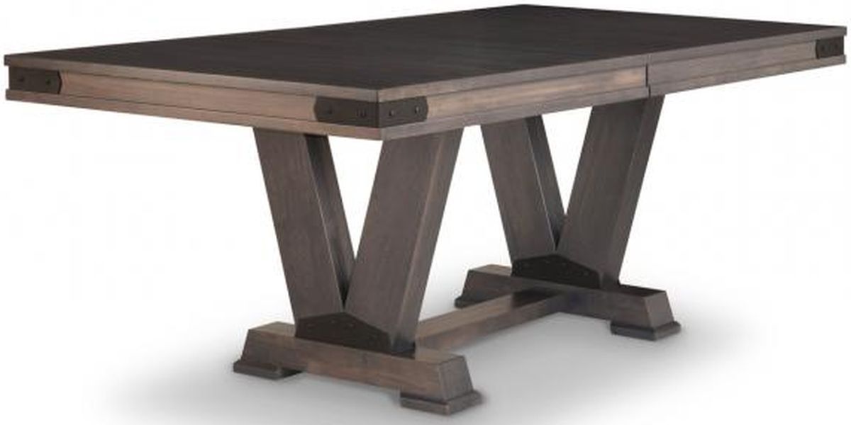 Handstone Chattanooga Pedestal Solid Top Dining Table, 54x120in | Marshall's Home Living ...
