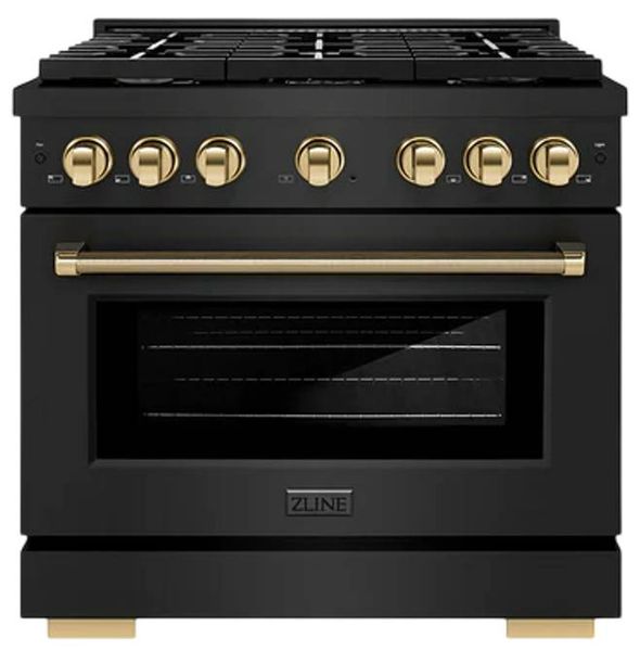 ZLINE Autograph Edition Paramount 36" Black Stainless Steel/Polished ...