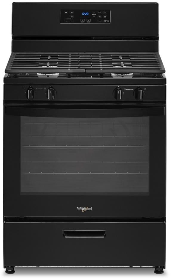 Whirlpool® 30" Black Freestanding Gas Range | Direct Appliances ...