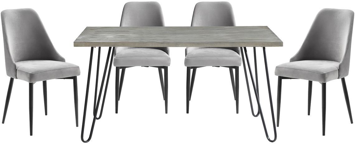Homelegance® Keene 5-Piece Gray Dining Table Set | BlvdHome