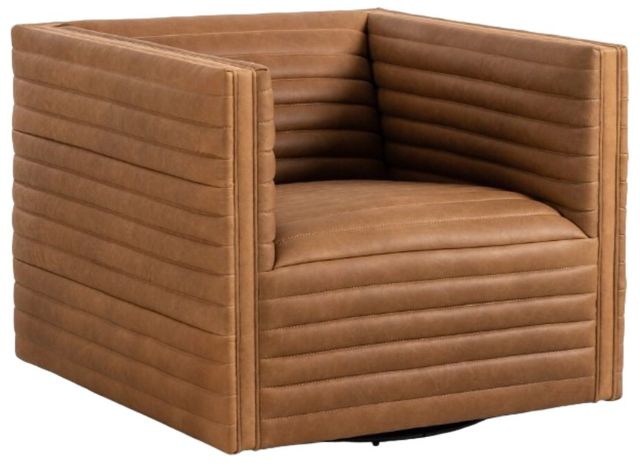 Four Hands Padma Leather Swivel Chair | Karvonen’s