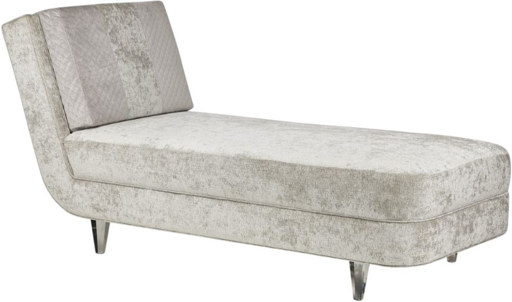 Michael Amini® Lanna Silver Mist/Storm Armless Chaise | Lacks Furniture ...