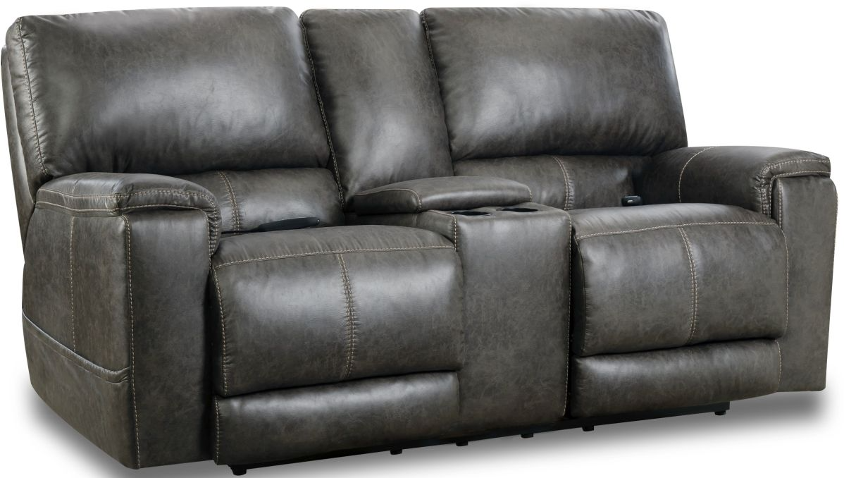 Dark gray reclining loveseat store