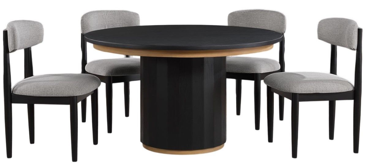 Steve Silver Co.Magnolia 5-Piece Ebony/Gray Dining Set | Lacks ...